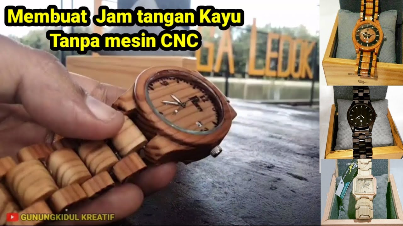 membuat jam tangan kayu - YouTube