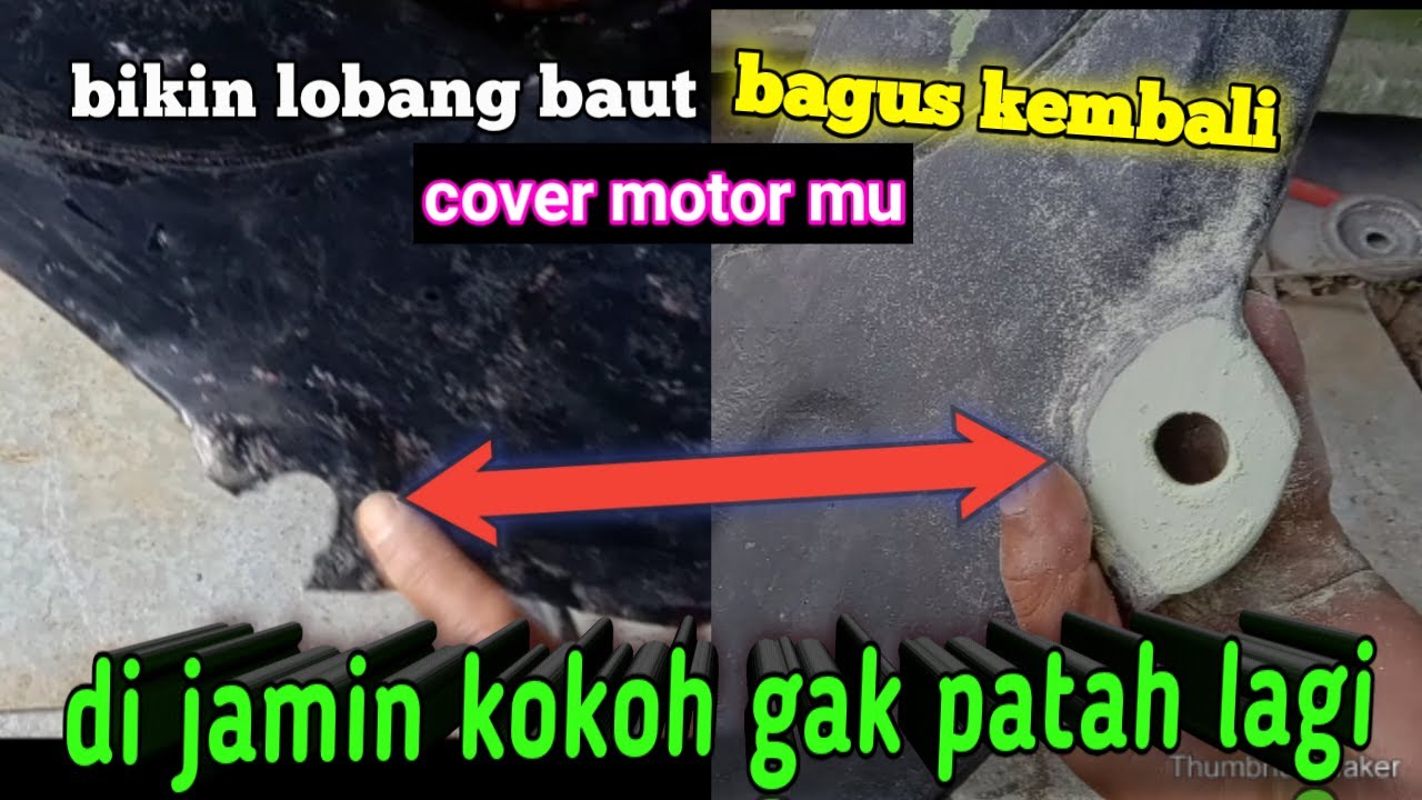 CARA MEMPERBAIKI DEK MOTOR YANG PECAH. LOBANG BAUT - YouTube