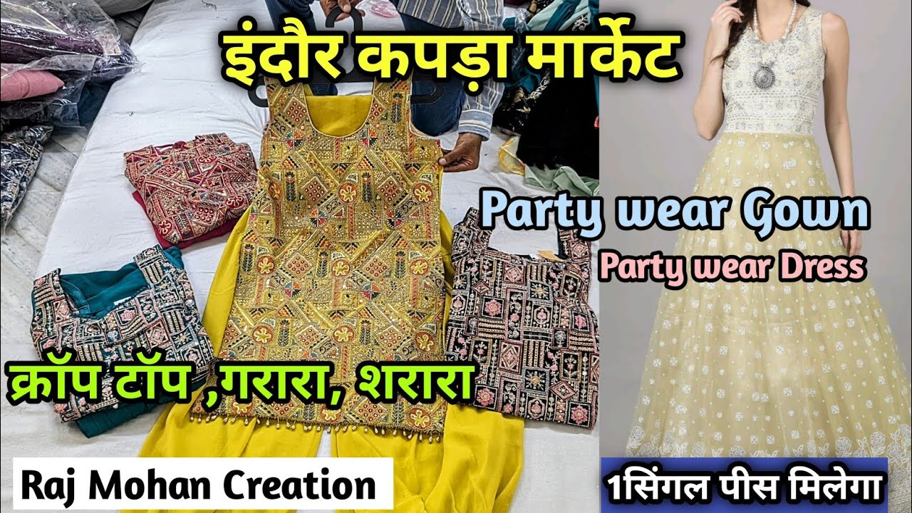 Exclusive Party wear Dress Collection Indore || Crop top Gown Garara ...