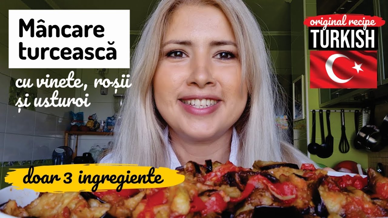 🍆🍅Mancare turceasca cu vinete, rosii si usturoi🍆🍅| DOAR 3 INGREDIENTE ...