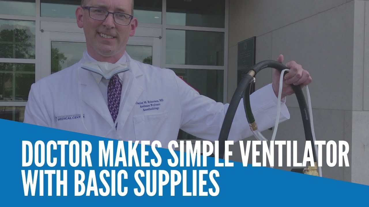 Doctor makes simple ventilator with basic supplies - YouTube