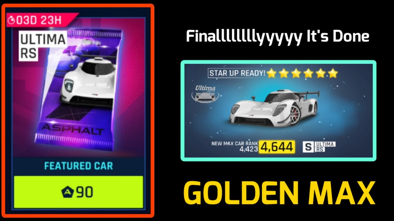 Asphalt 9 ULTIMA RS Packs & Making it Golden Max | Ultima RS Special ...