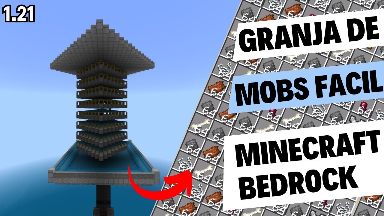 LA MEJOR GRANJA DE MOBS PARA MINECRAFT BEDROCK 1.21!! - YouTube