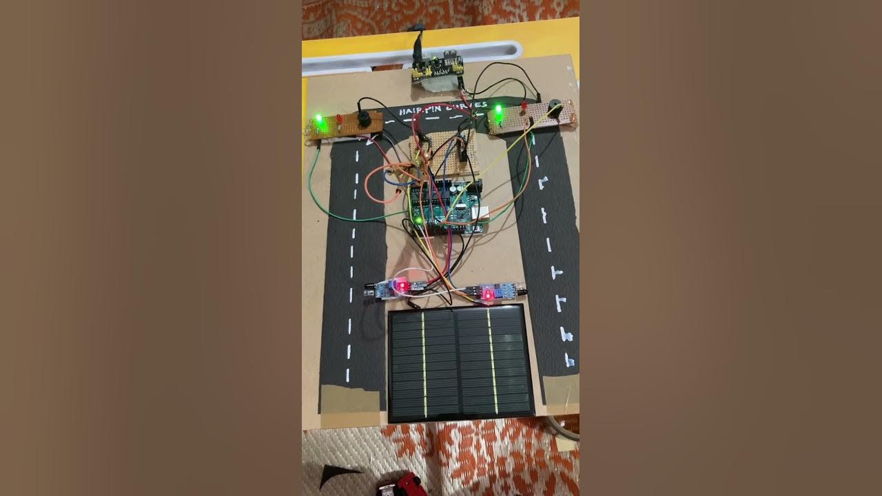 Vehicle Accident Prevention and alerting System || Hairpin Bend Road ...