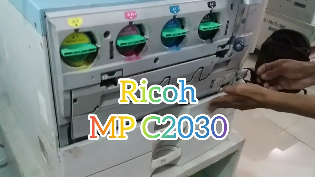 Test print out colour mesin fotocopy Ricoh MP C2030, mesin fotocopy ...