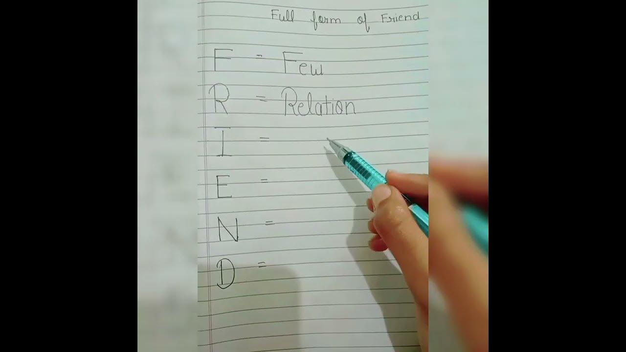 Full Form Of Friend friends Niharikaartandcraft YouTube full-form-of-friend-friends-niharikaartandcraft-youtube