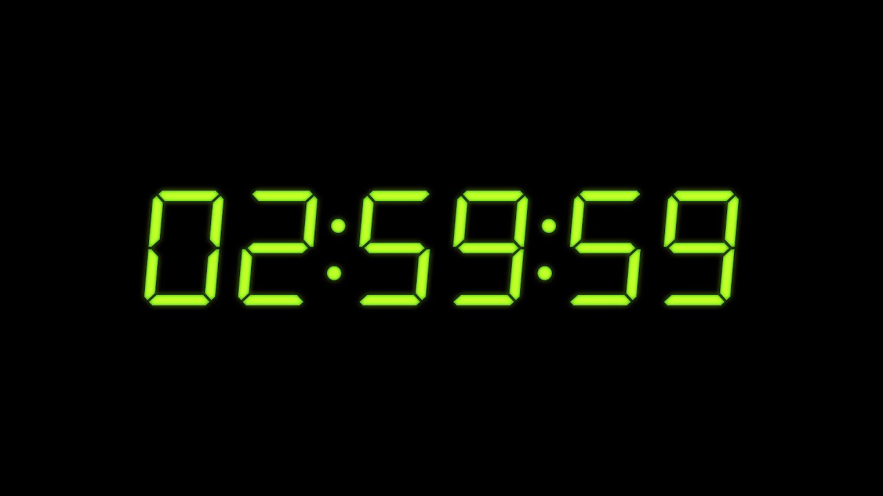 3-Hour Countdown Timer | Digital Green Display for Focus and Relaxation ...