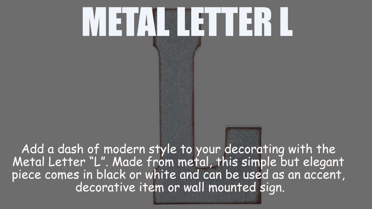 Durable Metal Letter L | Make a Lasting Impression | Get Yours Now ...