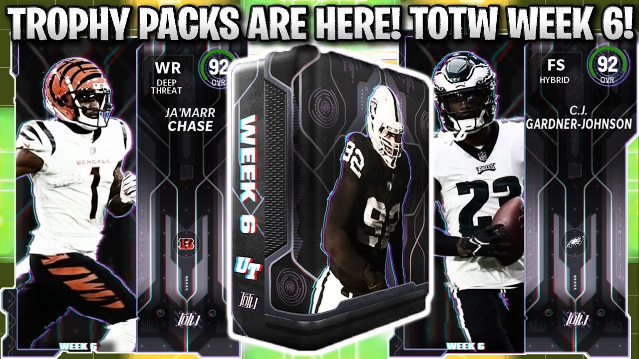 TROPHY PACKS ARE HERE! TOTW WEEK 6! JA'MARR CHASE, LTD LEONARD, AND ...