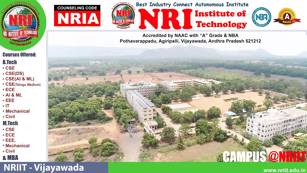 NRIIT Deemed to be University Inspection Video Tour - YouTube