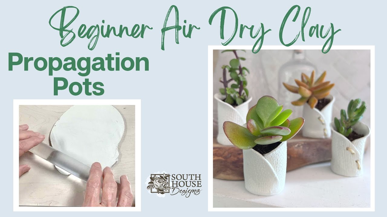 Beginner Air Clay Tutorial: How to Make Propagation Pots for Succulent ...