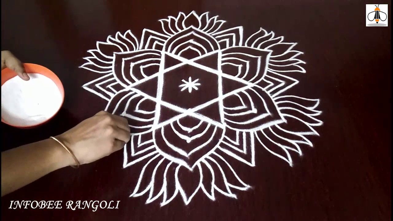 Friday Padi Kolam || PADI KOLAM || InfoBee Rangoli || Star Muggulu ...