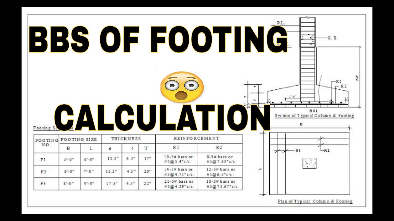 BBS OF COLUMN FOOTING (Footing reinforcement details) - YouTube