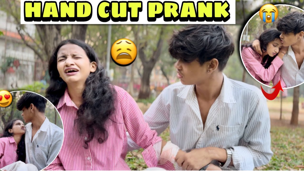 Hand cut prank 😭😩| gone wrong 😱| ये क्या हो गया 💔#handcut #funny # ...