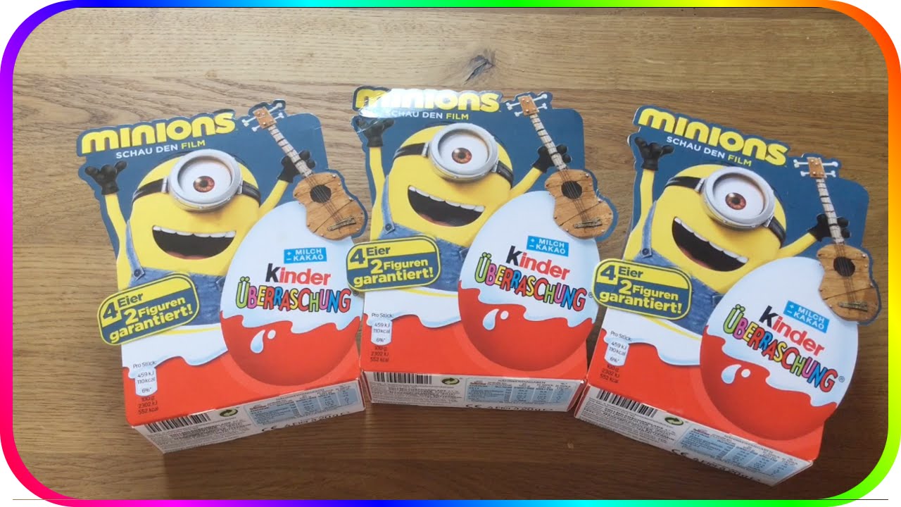 Minions Kinder Surprise Eggs Unboxing - YouTube