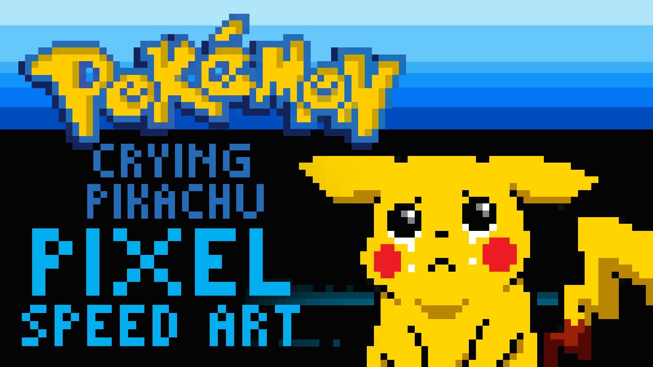 Pokemon Pikachu Pixel Speed Art by PXLFLX - YouTube