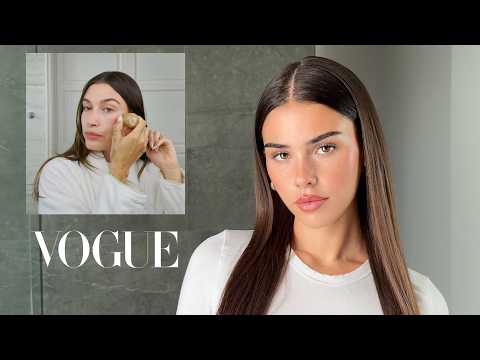 Recreating Hailey Bieber's Vogue Makeup Tutorial