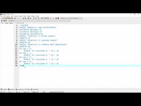 Tutorial 30 C++ - Calcolatrice semplice - es con pseudocodifica ...