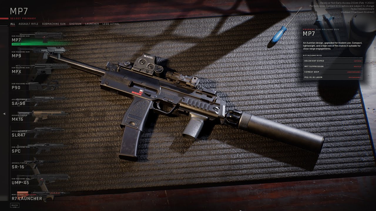 Ready Or Not Coop MP7A2 20230924 - YouTube