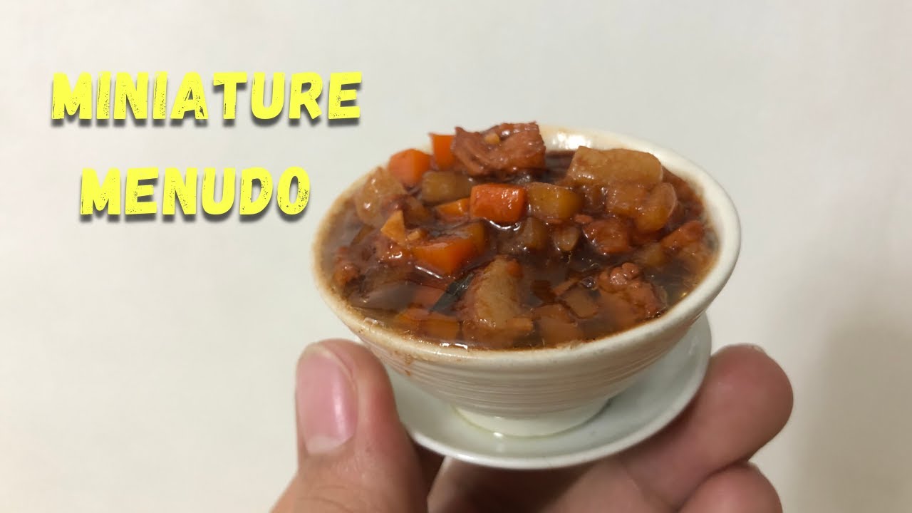 Cooking Miniature Menudo (Filipino Dish) | Traditional Cooking | Mini ...
