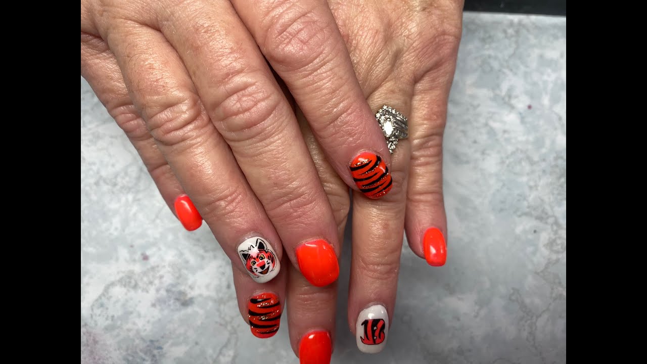 Fans show support for Bengals with ink and nail designs - YouTube