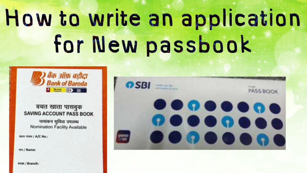 How to ️ write an application for New passbook #school #foryou #bank # ...