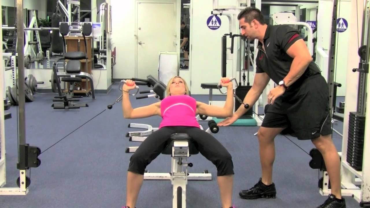 Chest Exercise - INCLINE SEATED CABLE PRESSES by Trainer Johnny - YouTube