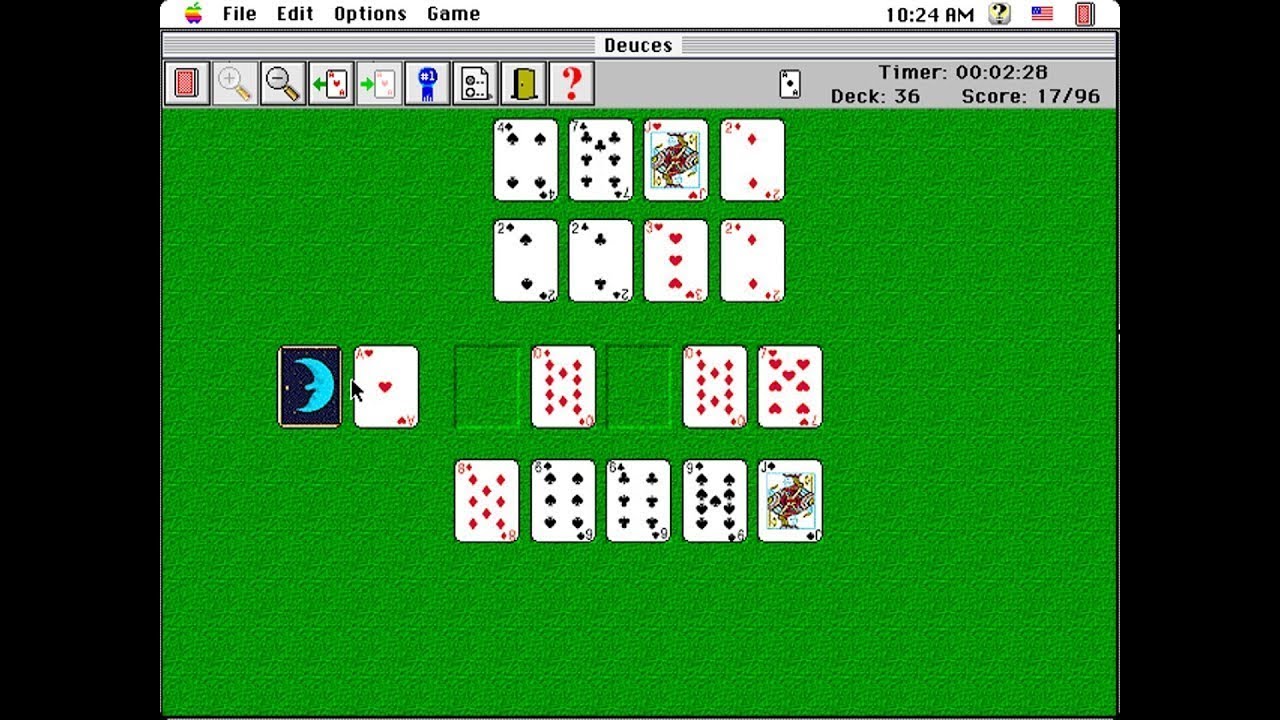 Apple Macintosh Longplay - America's Greatest Solitaire Games - Deuces ...