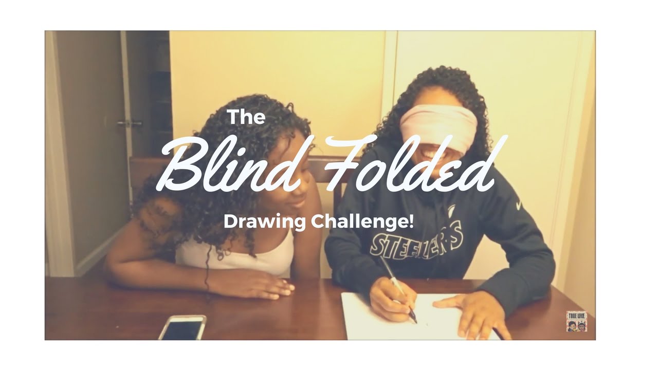 Blind Folded Drawing Challenge! - YouTube