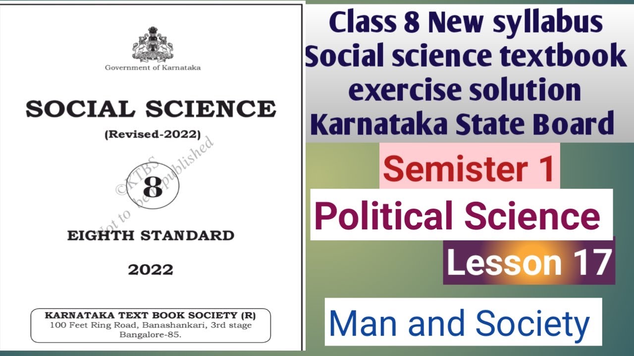 Class 8 Social Science Lesson 17 Sociology Man And Society Textbook ...
