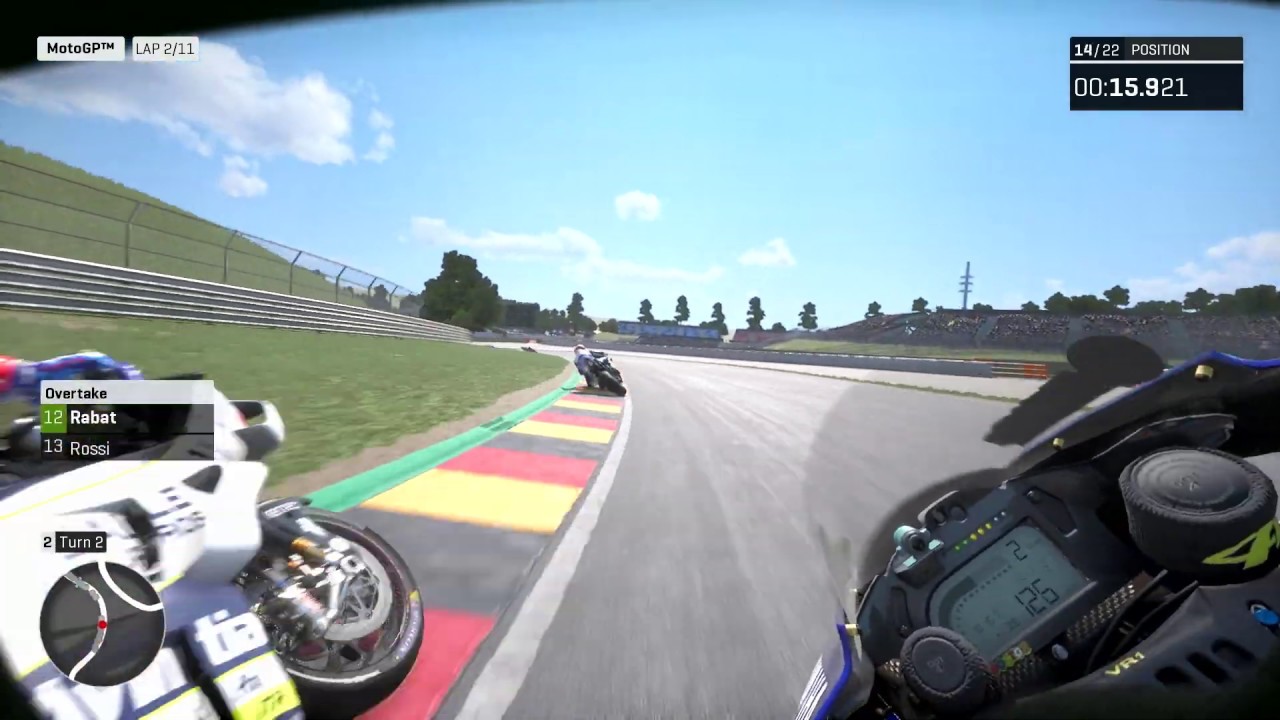 MotoGP 19 SACHSENRING ROSSI Cockpit CAM Clear - YouTube