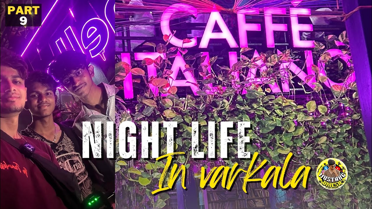 Night life in VARKALA | VARKALA night time walk in beach - YouTube