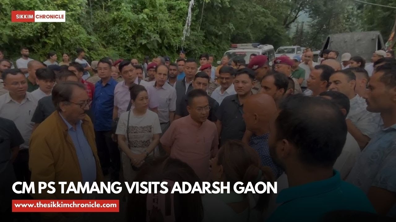 CM PS Tamang visits Adarsh Gaon - YouTube