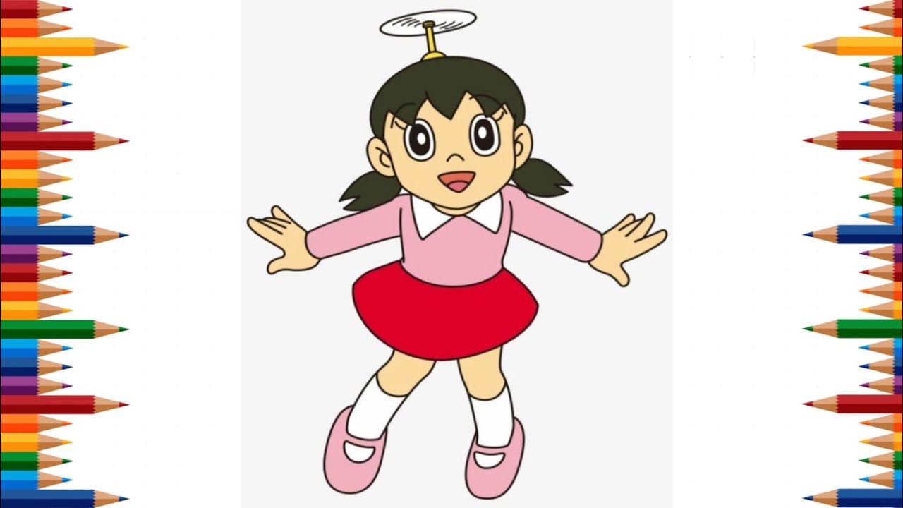 How To Draw Shizuka From Doraemon Step By Step | Easy Drawing Ideas For ...
