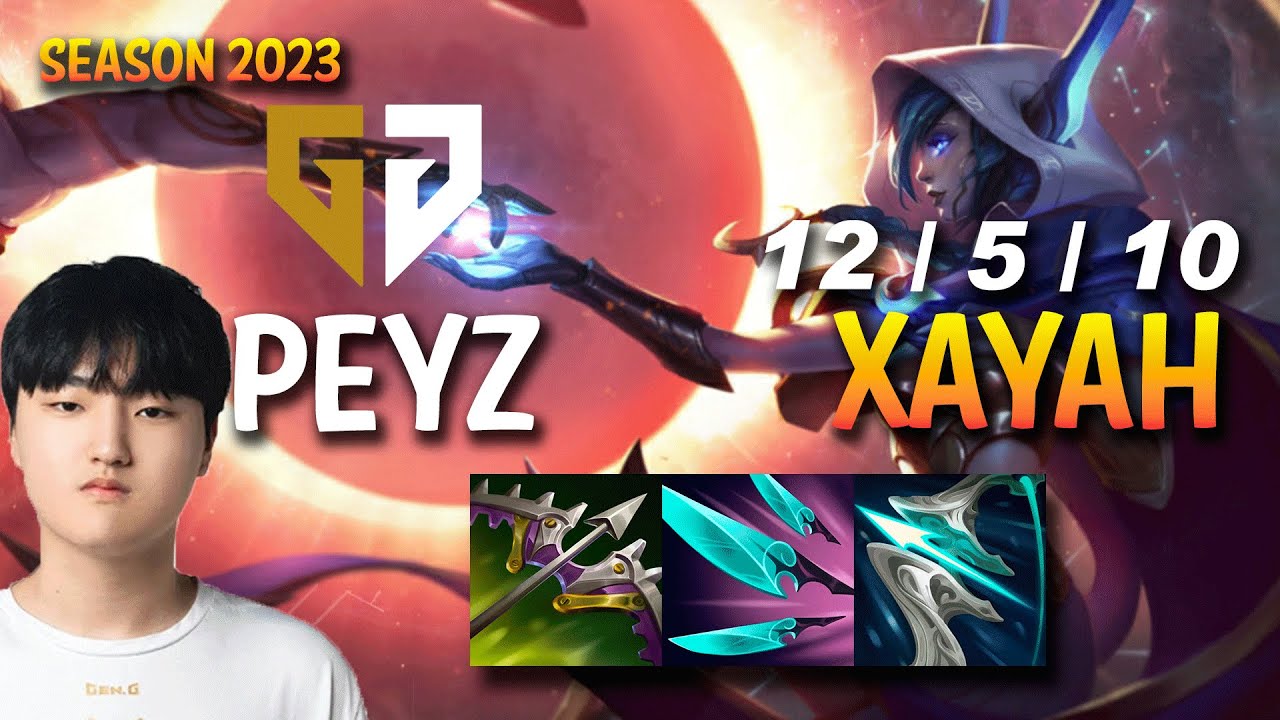 GEN Peyz XAYAH ADC vs VEIGAR - KR Ranked - YouTube