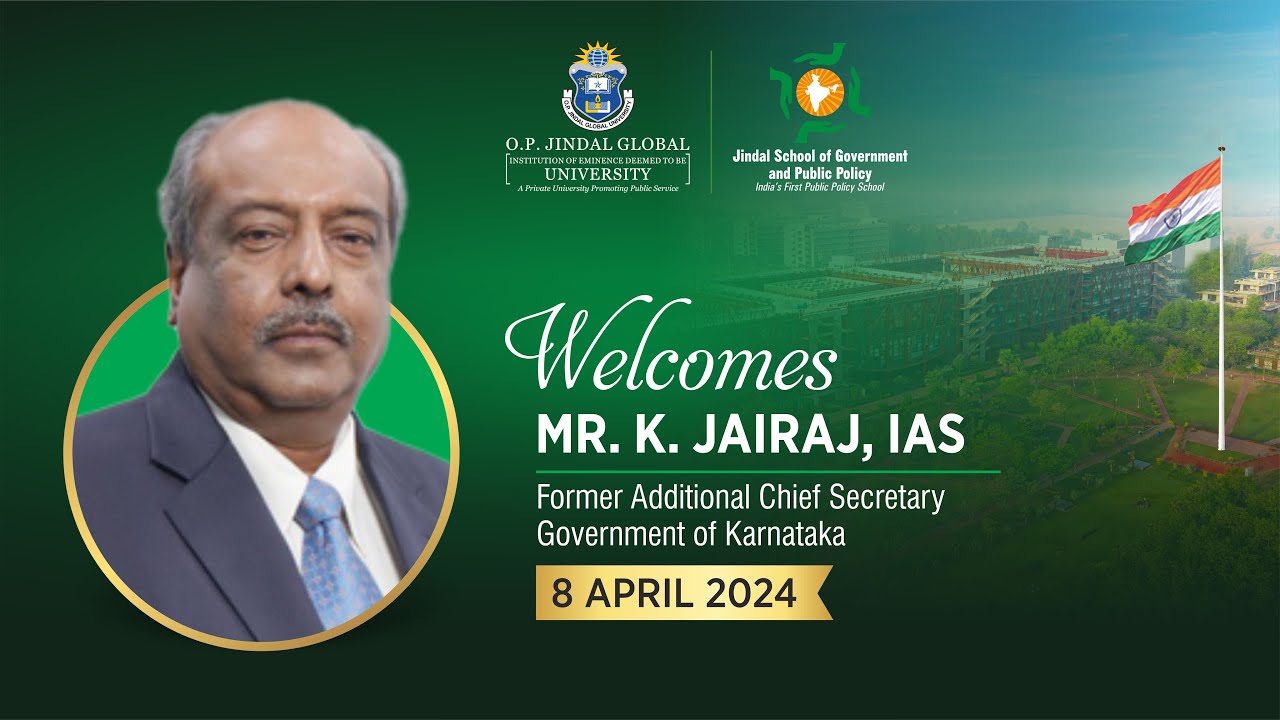 Distinguished Public Lecture by Mr. K. Jairaj - YouTube