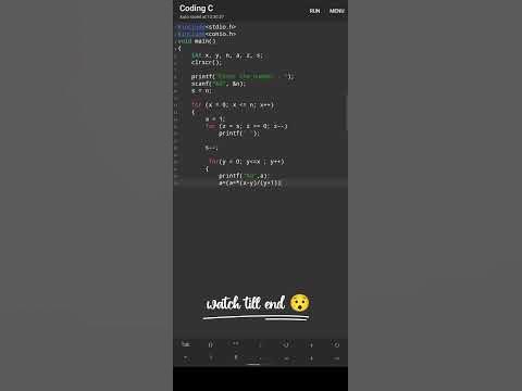 [ Pattern ] #youtubeshorts #shorts #programming #clanguage #coding #c #short #python #youtube ...