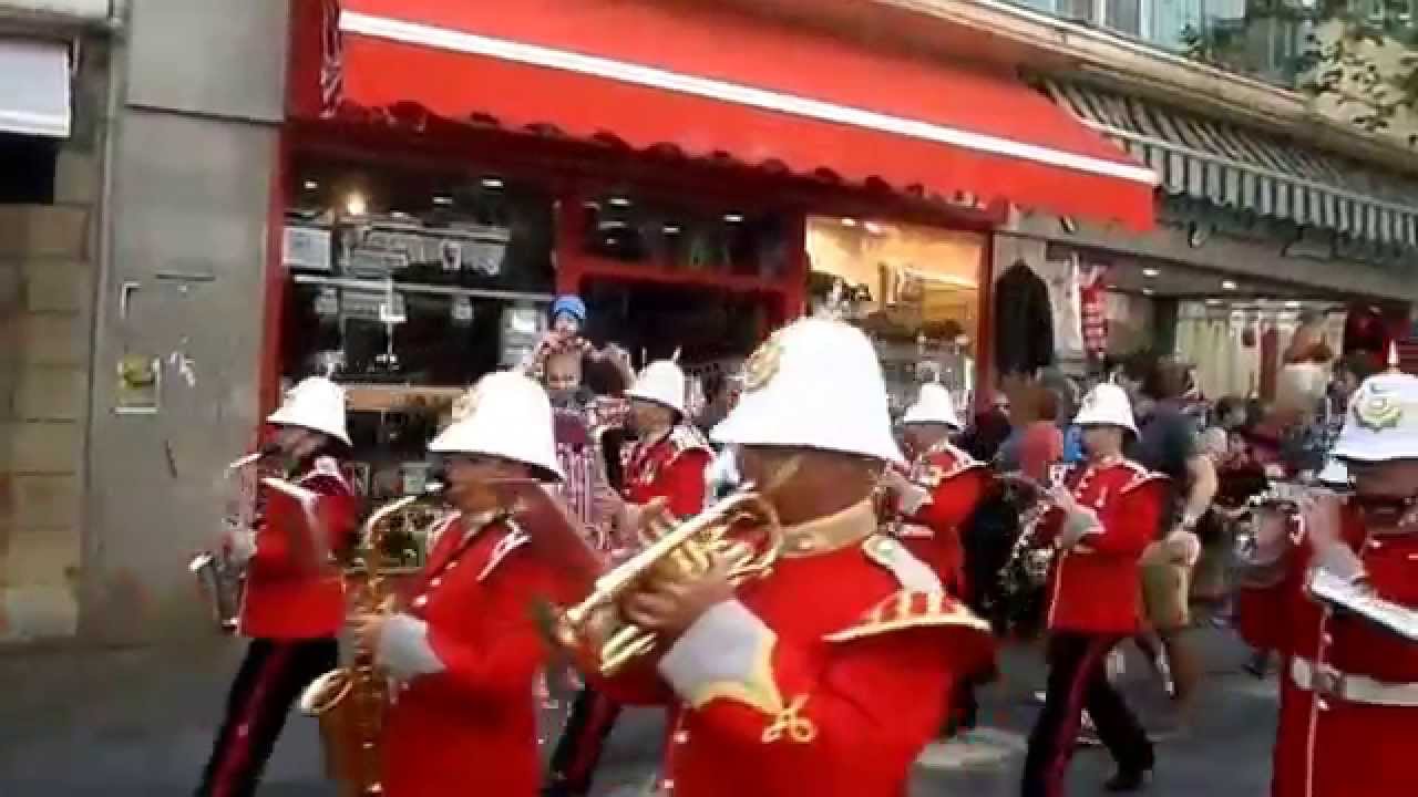 Queens Baton Parades down Main Street Gibraltar. - YouTube