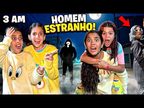 A VIZINHA ESTRANHA E O HOMEM MISTERIOSO APARECEU NA NOITE DO PIJAMA (ft Irmãs Pina
