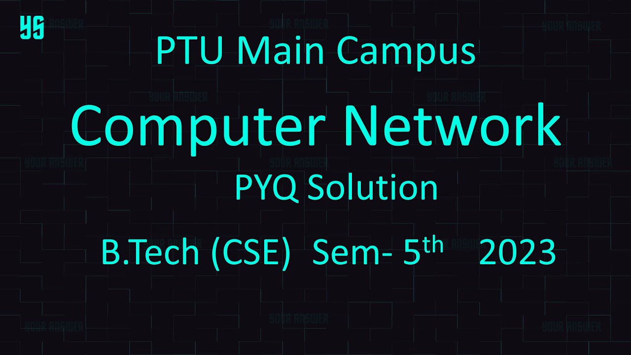 Punjab Technical University PYQ Solution 2023 #Fuzzylogics #PYQS # ...