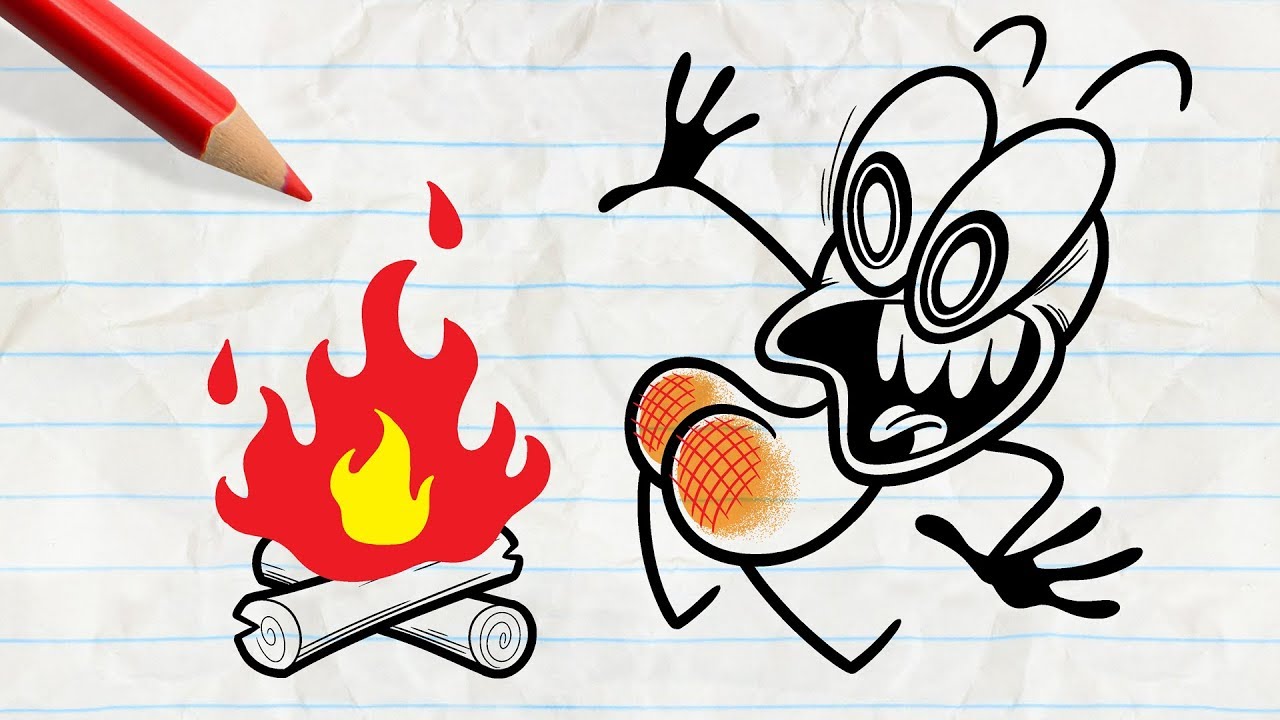 Pencilmate Plays with Fire... -in- PENCILMATION FIRY COMPILATION - YouTube