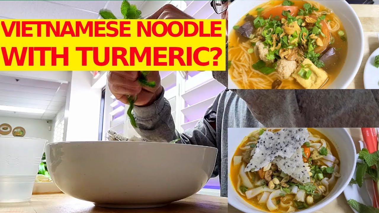 Vietnamese Noodle w Turmeric Mì Quảng Quang Style Noodle and Bún Riêu ...