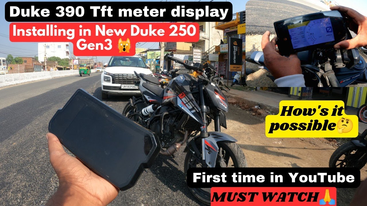 Duke 390 Tft meter installing in New Duke 250 Gen3 🙀| first time in ...