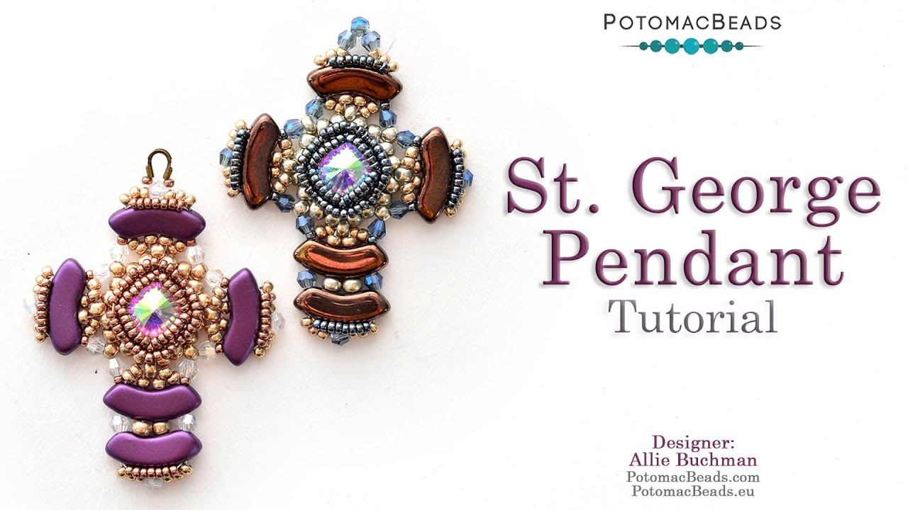 St. George Pendant - DIY Jewelry Making Tutorial by PotomacBeads - YouTube