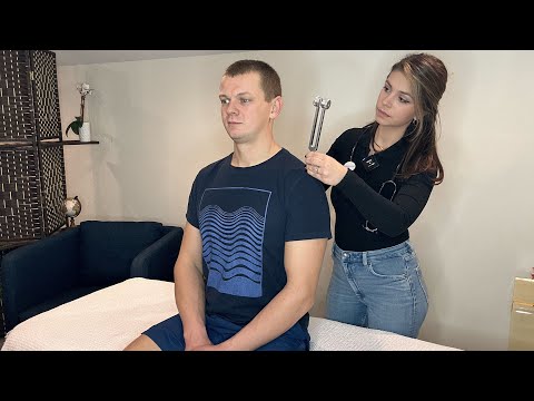 ASMR Full Body Neuro Exam Sharp or Dull | Unintentional ASMR | Real Person Back Exam, Skin Cracking