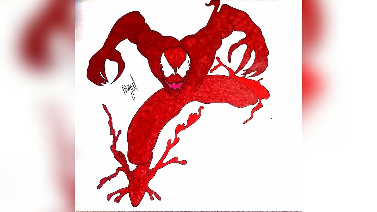 HOW TO DRAW CARNAGE STEP BY STEP - YouTube