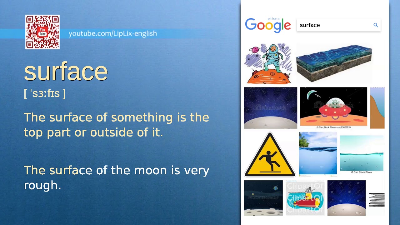 Surface : B2 level english vocabulary lesson, www.LipLix.com - YouTube