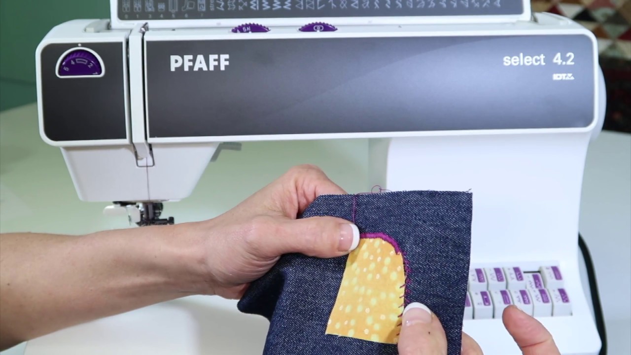 Pfaff Select 4.2 32 Satin Stitch Applique - YouTube