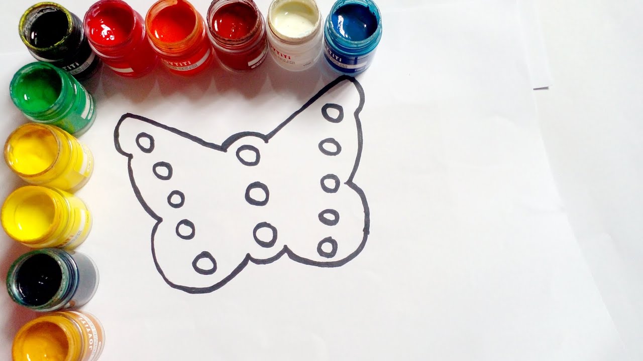 How can draw a rainbow butterfly ||draw a butterfly ||rainbor colours ...