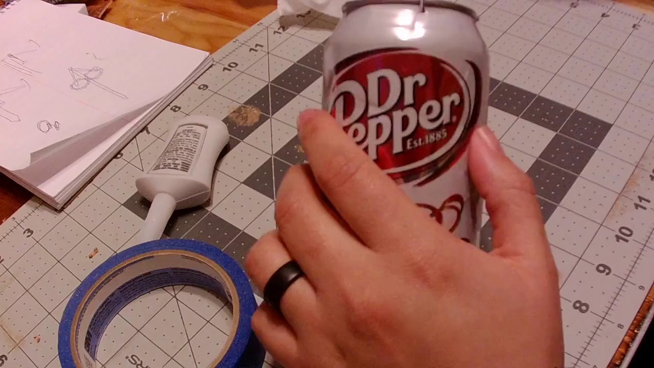 Soda can and leather pen - YouTube